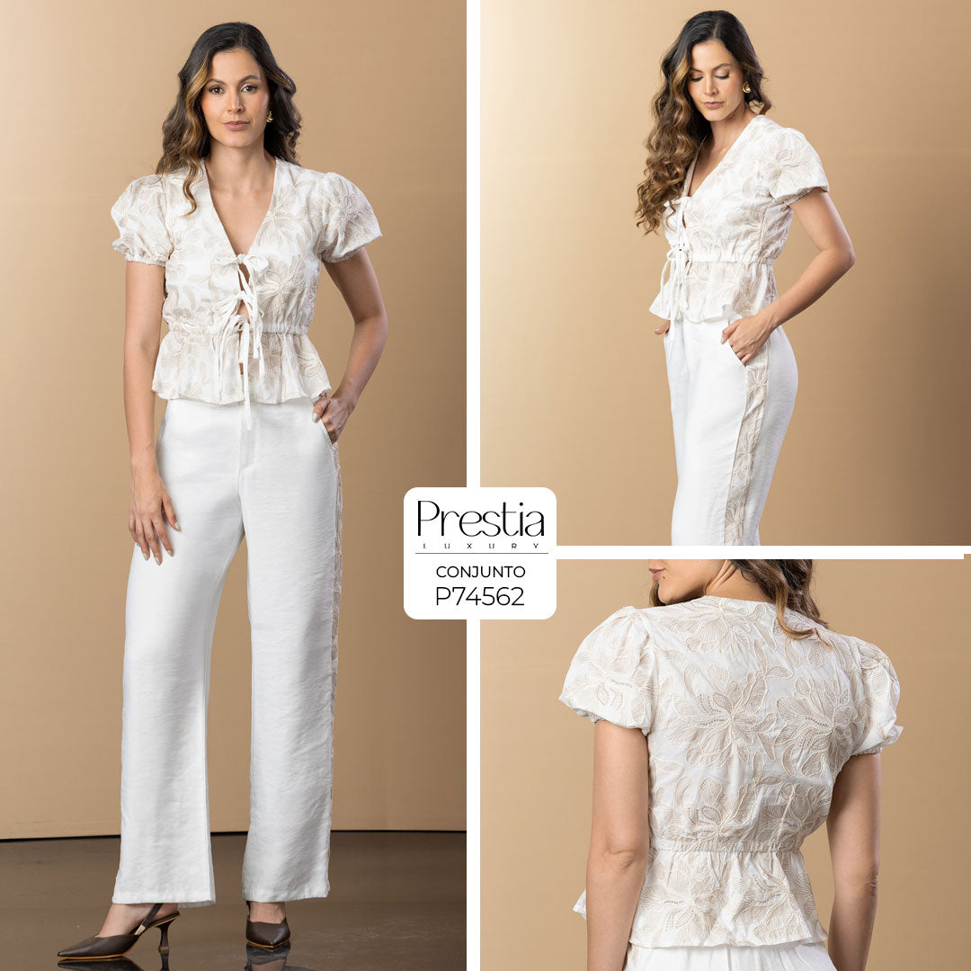 P74562 CONJUNTO FLOW MARFIL – PRESTIA LUXURY